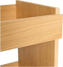 Servírovací stolek na kolečkách v dekoru dubu 35x40 cm Forma – Hübsch