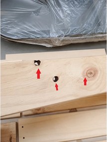 Krémová dětská postel z borovicového dřeva s výsuvným lůžkem s roštem 90x190 cm Enola - II. jakost – Marckeric