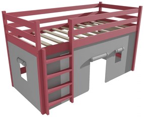 Patrová zvýšená postel GABRIELA "ZP 002" (Barva dřeva: barva růžová, Rozměr: 80 x 200 cm)