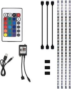 Solight WM58 LED světelný pás pro TV / 4 x 50 cm / USB