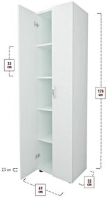 Komoda 2D CARTER 5 barva borovice