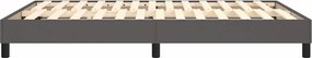 Rám postele s boxspringem šedá 140 x 190 cm umělá kůže 3120698