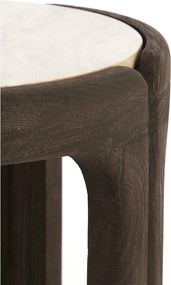 Kulatý odkládací stolek s deskou z kamene ø 45 cm Ali – Light &amp; Living