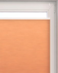Plisé roleta na míru Honeycomb barva oranžová látka poloprůhledná