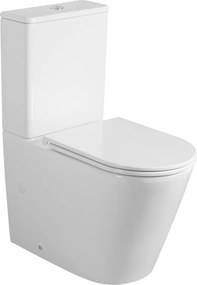 Sapho Sapho, DARIO RIMLESS WC kombi mísa s nádržkou, spodní/zadní odpad, bílá, PC106V