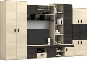 IDZ Obývací stěna NELLY, 350 cm Dub Cantenbury / Jasan
