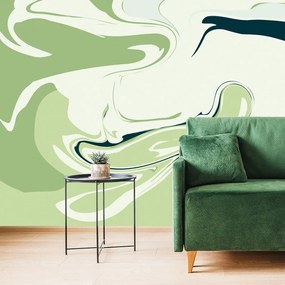 Tapeta zelená abstrakce - 150x100 cm