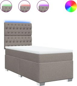 Box spring postel s matrací taupe 90x200 cm textil 3292682