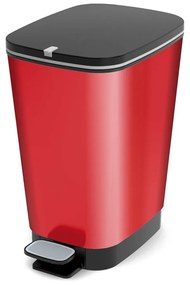 Červený nášlapný plastový odpadkový koš 25 l Chic Bin – KIS