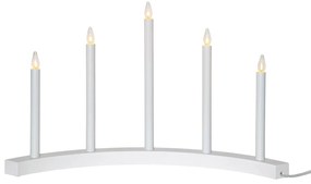 Svíčkový lustr Accent, pět zdrojů, bílá
