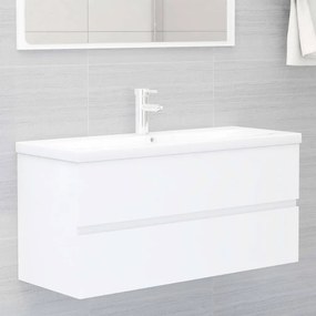 Skříňka se zápustným umyvadlem bílá kompozitní dřevo 3071657