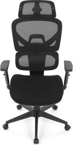 Ergonomická kancelářská židle PLUSHIO - černá síťovina