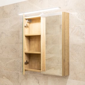 Mereo Mereo, Koupelnová galerka 60 cm nebo 80 cm, zrcadlová skříňka, 2x dveře, bílá, CN717GB