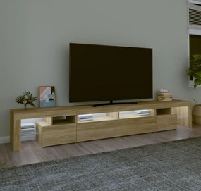 vidaXL TV skříňka s LED osvětlením 260x36,5x40 cm [3152780] Barva: Bílá