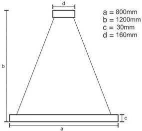 LED Stmívatelný lustr na lanku LED/55W/230V 3000-6500K + dálkové ovládání