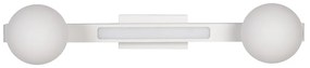 Nástěnné svítidlo Magnet1, 2x bílé skleněné stínítko + 1x LED 13W, w