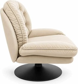 LuxuryForm DESIGN Relaxační otočné křeslo LUNA - krémové