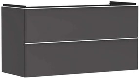 Hansgrohe Xelu Q - Umyvadlová skříňka, 63x118x50 cm, 2 zásuvky, matná šedá/matná bílá 54036700