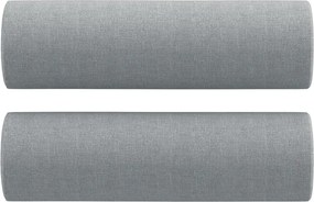 2místná pohovka s polštáři světle šedá 140 cm textil 3200845