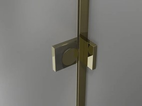 Mexen Lunar-B, výklopný sprchový kout levý 70 x 70 cm, 8mm čiré sklo, zlatý profil, 832-070-070-50-00-L