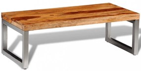 Konferenční stolek masivní dřevo / kov Dekorhome Sheesham