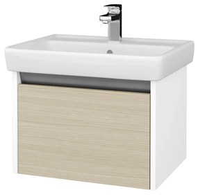Dřevojas Koupelnová skříň BONO SZZ 60 (umyvadlo Q) Varianta: N01 Bílá lesk / N07 Stone