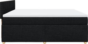 Box spring postel s matrací černá 200x200 cm textil 3286789