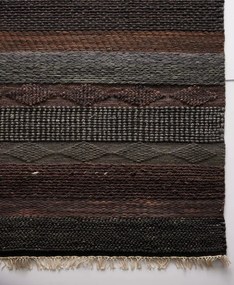Diamond Carpets India, Ručně vázaný kusový koberec Black Melange DE 2006 Multi Colour, 80x150, hnědá, ložnice