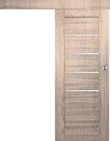 posuvné interiérové dveře na stěnu vasco doors IBIZA model 5 Průchozí rozměr: 70 x 197 cm, Orientace dveří: Levé dveře, Dekor: Dub pálený