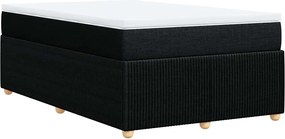 Box spring postel s matrací černá 120x190 cm textil 3285555