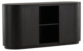 Skříňka Fjällbacka, černá, 160x80