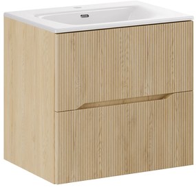 Comad Koupelnová skříňka s keramickým umyvadlem Nordic Cremona 60 cm - dub cremona
