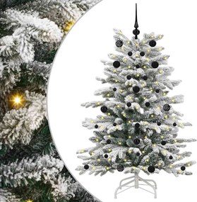 Umělý Skládací Vánoční Strom Bílá 150 cm PE a PVC 3395632