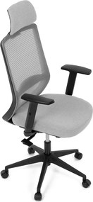 Ergonomická kancelářská židle AURELIE - šedá síťovina
