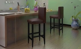 vidaXL Barové stoličky 4 ks umělá kůže [160719] Barva: tmavě hnědá