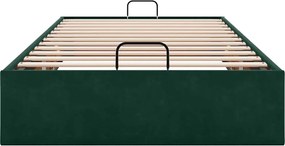 Osmanský rám postele bez matrace tmavě zelené 80x200 cm samet 3310928
