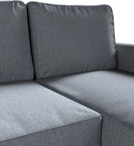 Potah na pohovku IKEA Backabro rozkládací se šezlongem barva šedá látka pletený vzor