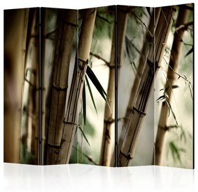 Paraván Fog and bamboo forest Dekorhome 225x172 cm (5-dílný)