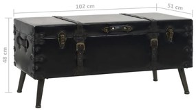 vidaXL Konferenční stolek z MDF a oceli 102 x 51 x 48 cm