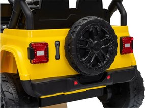 LEAN CARS Akumulátorové vozidlo Jeep Rubicon DK-JWR558 24 V, žluté