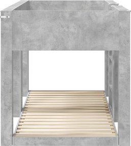 Patrová postel pro děti Betonově šedá 100 x 200 cm 3410422