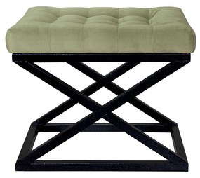 Atelier del Sofa Taburet Capraz - Black, Light Grey, Černá, Zelená