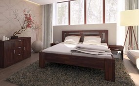 Buková postel Naomi Supra - zvýšená   , Buk přírodní, 140x200 cm
