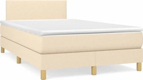 Box spring postel s matrací krémová 120x200 cm textil 3140446