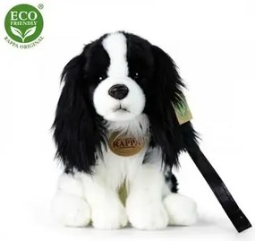 RAPPA Plyšový pes kavalier s vodítkem 27 cm / ECO-FRIENDLY / od 0 měsí