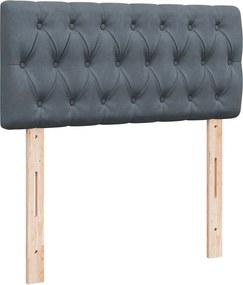 Box spring postel s matrací tmavě šedá 100x200 cm samet 3287669