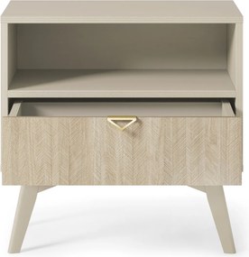 PSK Noční stolek NATURAL, Písková/Scandi 54 cm