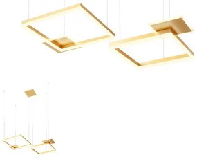 Redo Závěsné LED svítidlo Sigua - hranaté, 90x60cm Barva: Zlatá