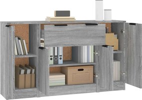 Příborníky 3 ks šedé sonoma kompozitní dřevo 3115834