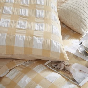 Spod Igły i Nitki Ložní prádlo z mikrovlákna 160x200 Creasy cream check crease I24